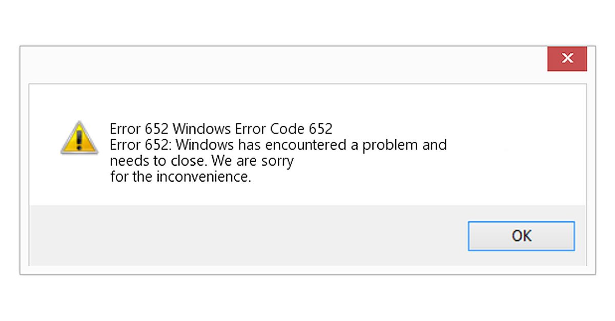 如何在 Windows PC 上修复错误代码 652 - ErrorTools