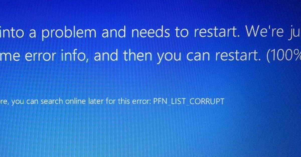 Guide to Fixing PFN_LIST_CORRUPT Blue Screen - ErrorTools