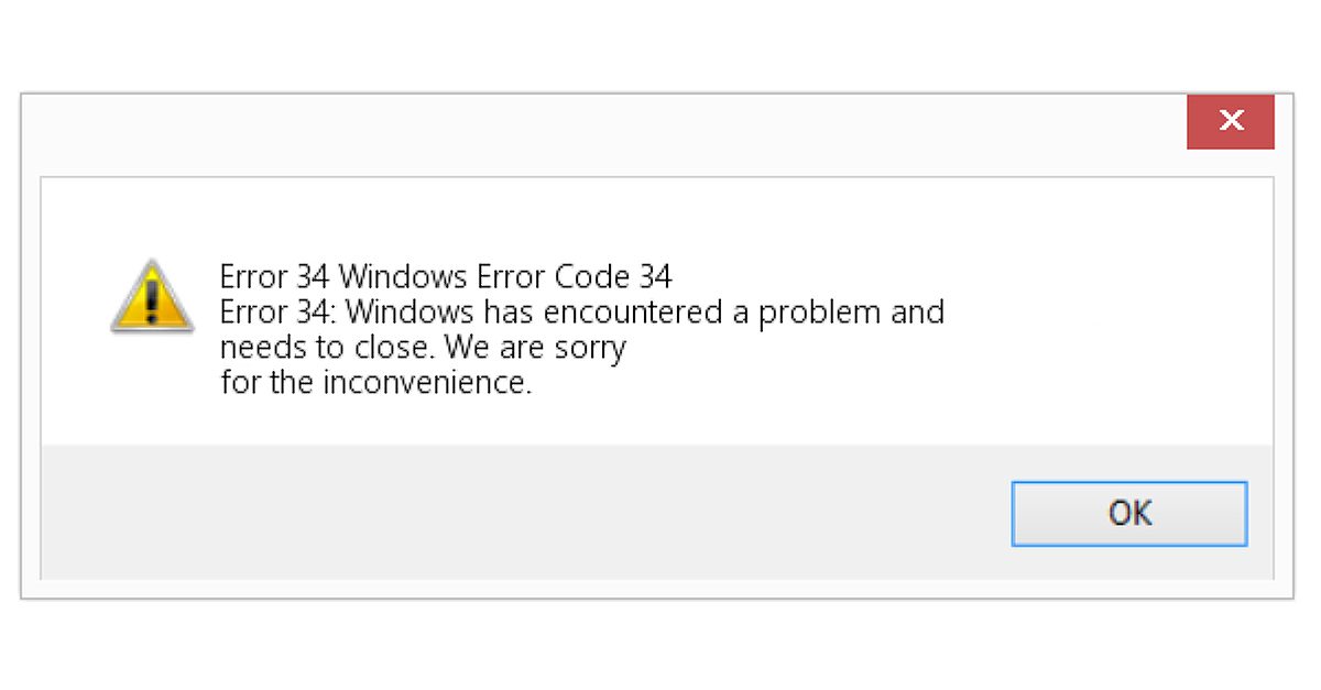 Guide to Patching Error Code 34 - ErrorTools