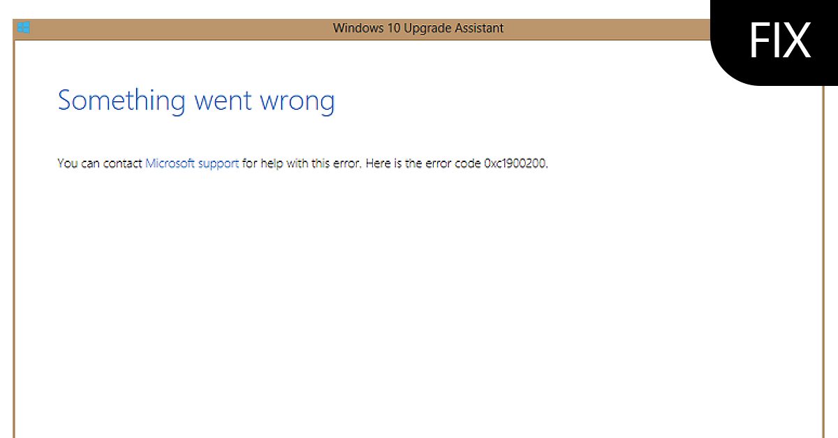Repair Windows 10 Error Code 0xC1900200, 0x20008 - ErrorTools