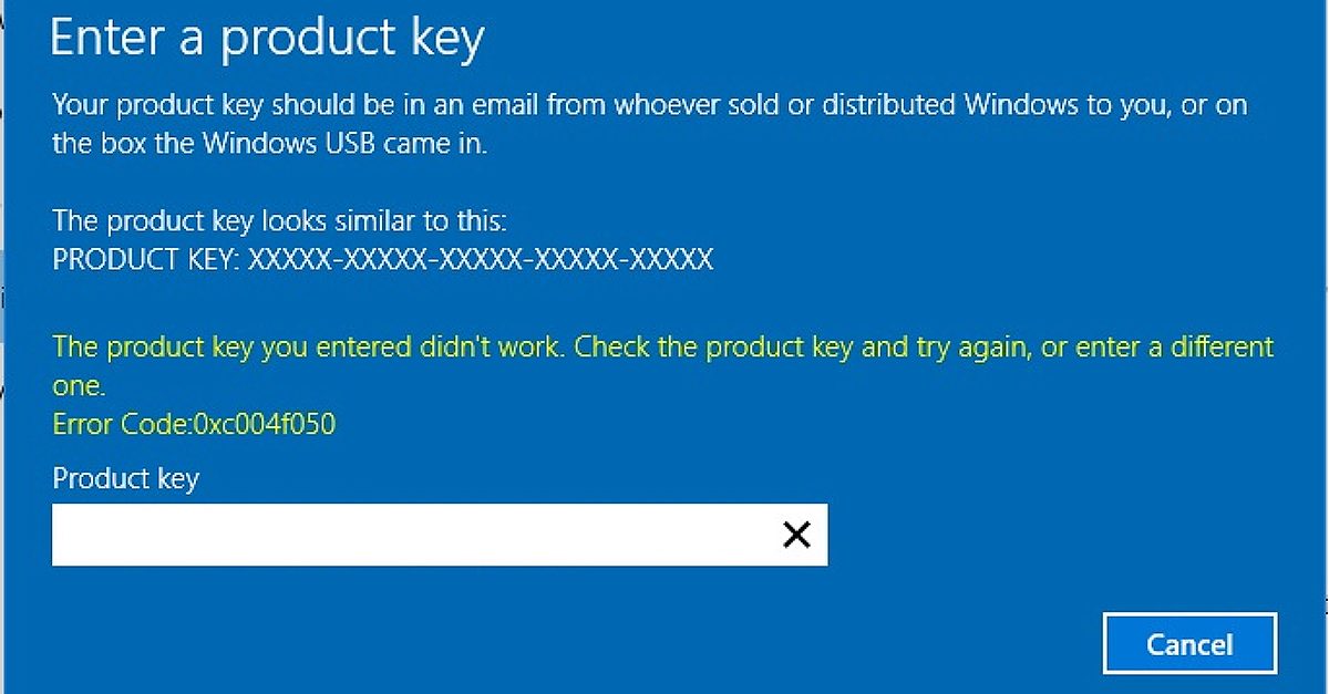 How to Fix Windows Activation Error Code 0xc004f050 - ErrorTools
