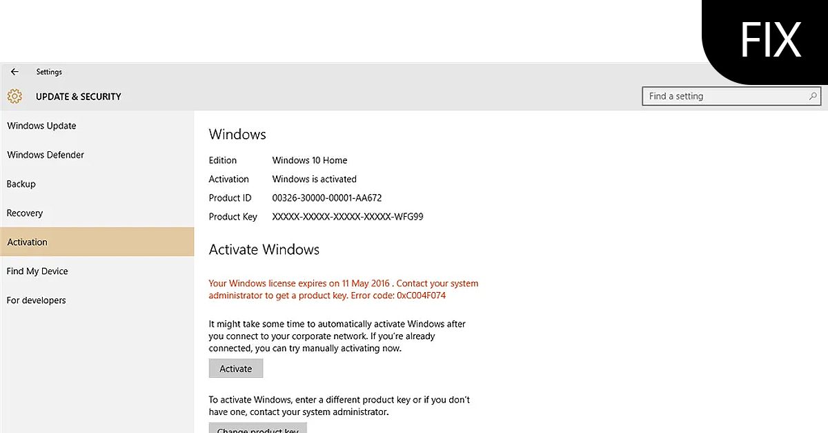 How to Fix Windows 10 Activation Error 0Xc004F074 - ErrorTools