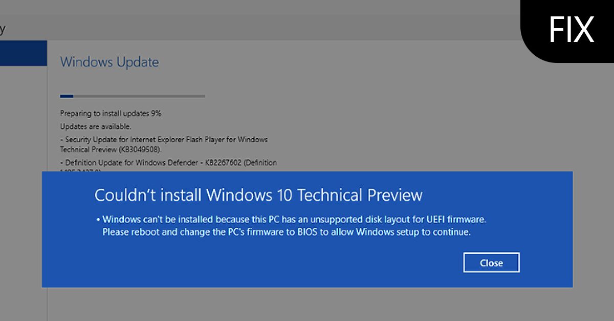 如何在 Windows 0 上修复“我们无法安装 Windows Technical Preview 80070070x0 - 20005x10”错误代码 - ErrorTools