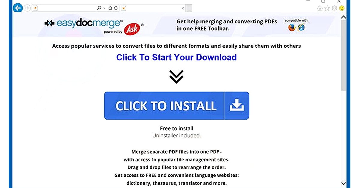 كيفية إزالة EasyDocMerge من نظامك - ErrorTools