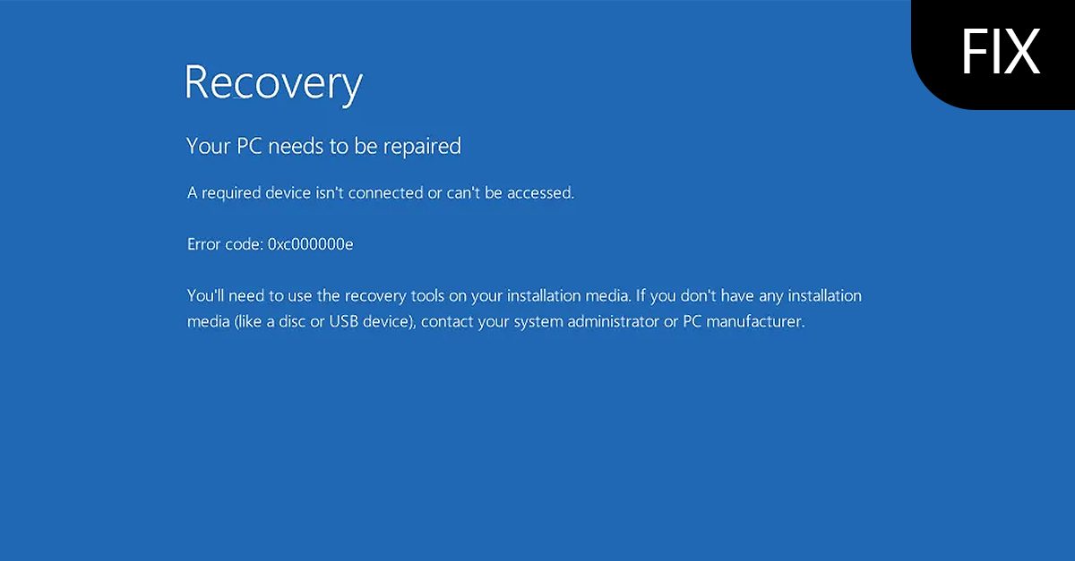 Corrección del error 0xc000000e en Windows 10 - ErrorTools