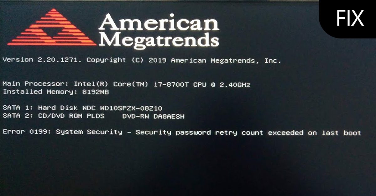 如何修复错误 0199，安全密码重试 - ErrorTools