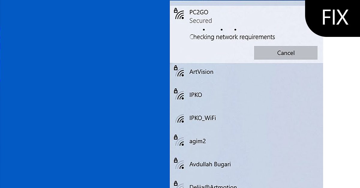 Checking network requirements taking too long - ErrorTools