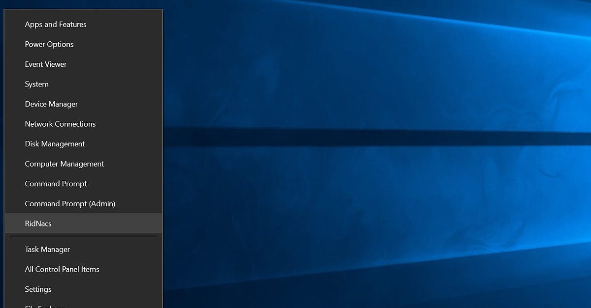 إعادة تسمية العناصر في قائمة Win + X - ErrorTools