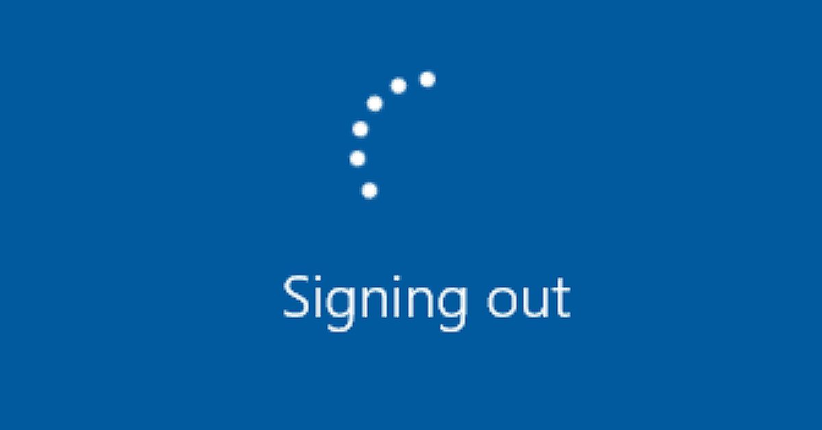 Windows is stuck on signing out screen - ErrorTools