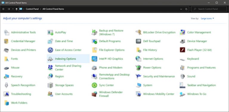 Rebuild Search Index in Windows 10 - ErrorTools