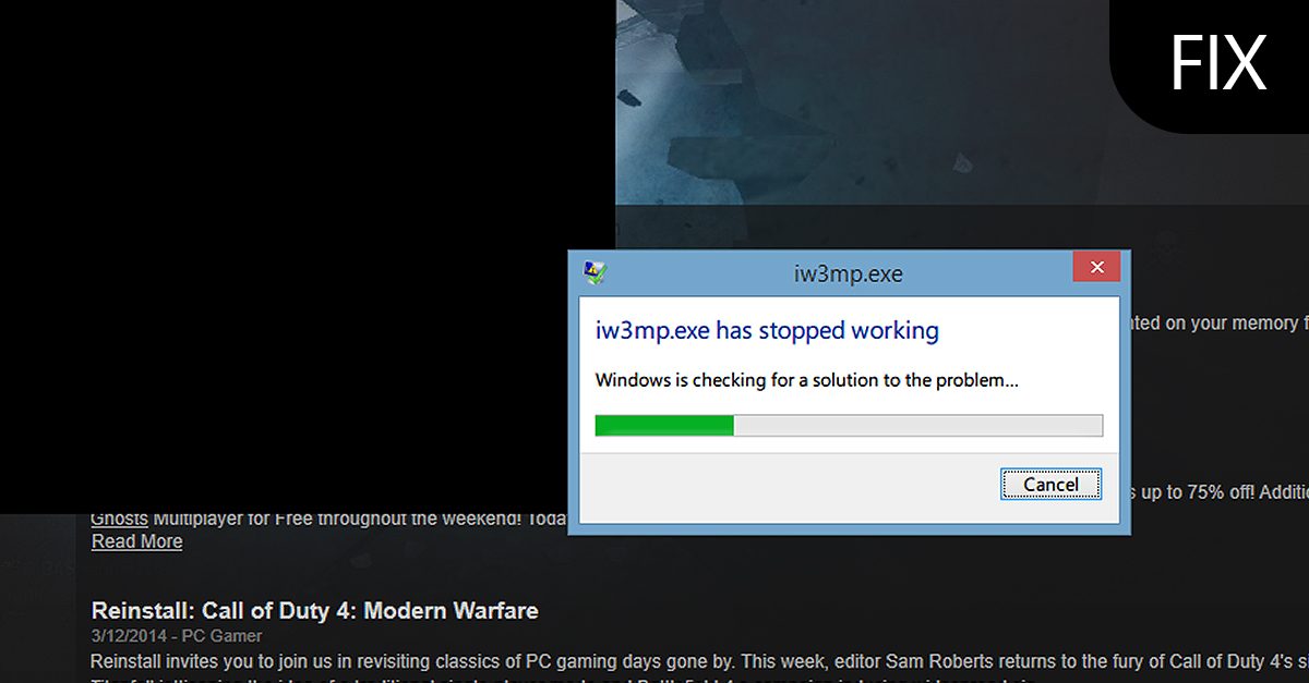 Fix Call of Duty 4 crashes in Windows 10 - ErrorTools