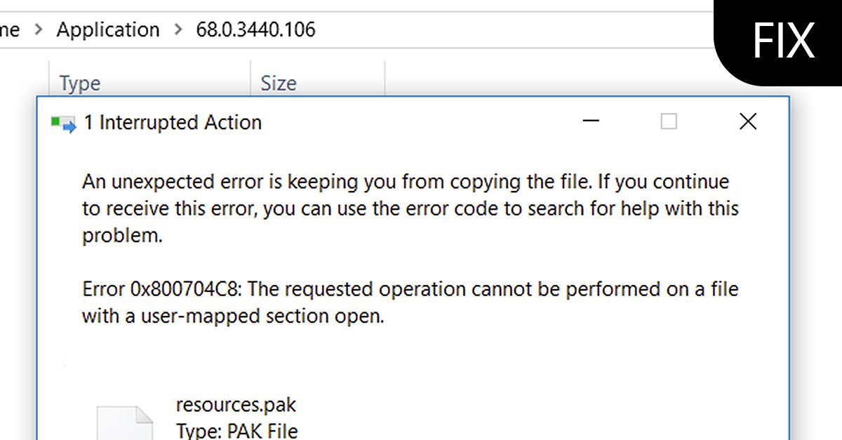 Solucionar el error 0x800704C8 en Windows 10 - ErrorTools
