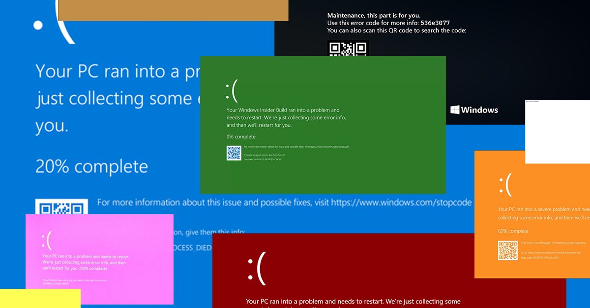 Bildschirm-des-Todes-Farben in Windows 10 - ErrorTools