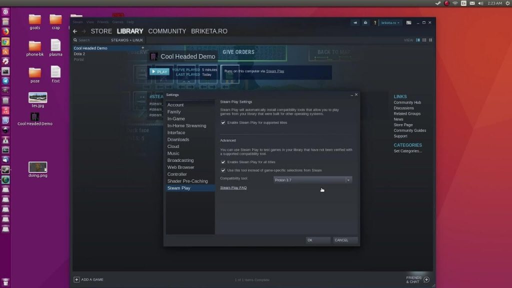 Steam proton para ejecutar juegos de Windows en Linux - ErrorTools