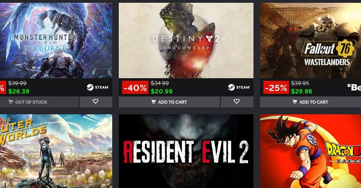 WEB sites for cheap game purchases - ErrorTools