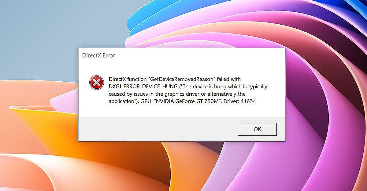 Fonction DirectX GetDeviceRemovedReason - ErrorTools